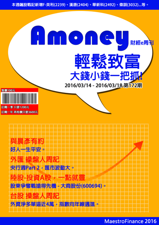 2016/03/14 Amoney財經e周刊 第172期 | Pubu - อ่านอีบุ๊กได้ทุกที่