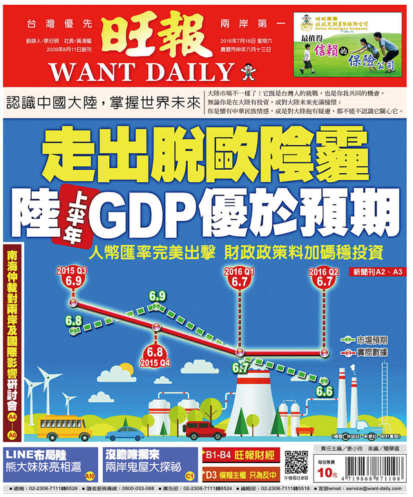 旺報 2016年7月16日 | Pubu - อ่านอีบุ๊กได้ทุกที่